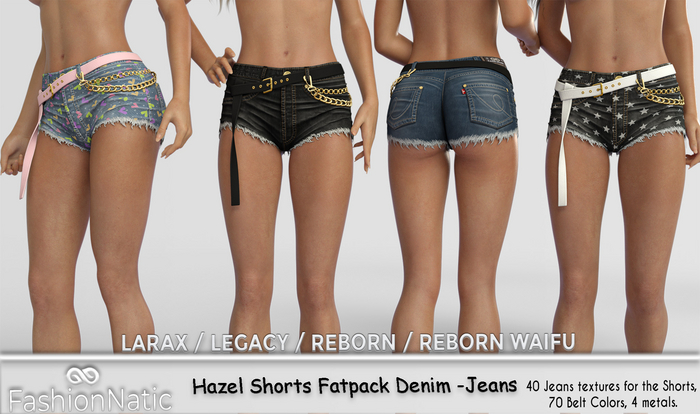 Second Life Marketplace - Shorts Hazel Fatpack - Reborn, Waifu, Legacy, LaraX, PetiteX ...